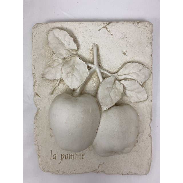 Vintage French Molded Plaster Fruit Plaques, Set of 6 | Chairish