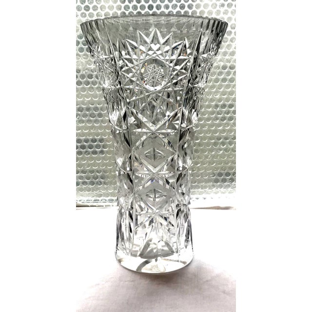 Vases Antique heavy Cut Crystal Vase Antique Crystal Flower Holder Home Décor Home & Living etna ...