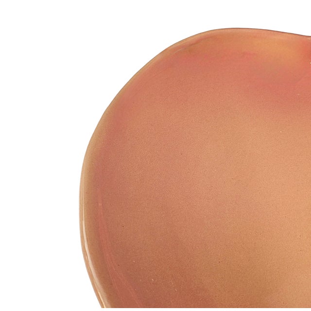 Barbara Eigen Platter by Block Molde Peach Shaped Dish | Chairish