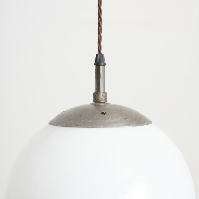 Vintage Pendant Light in Opaline Glass, 1950s | Chairish