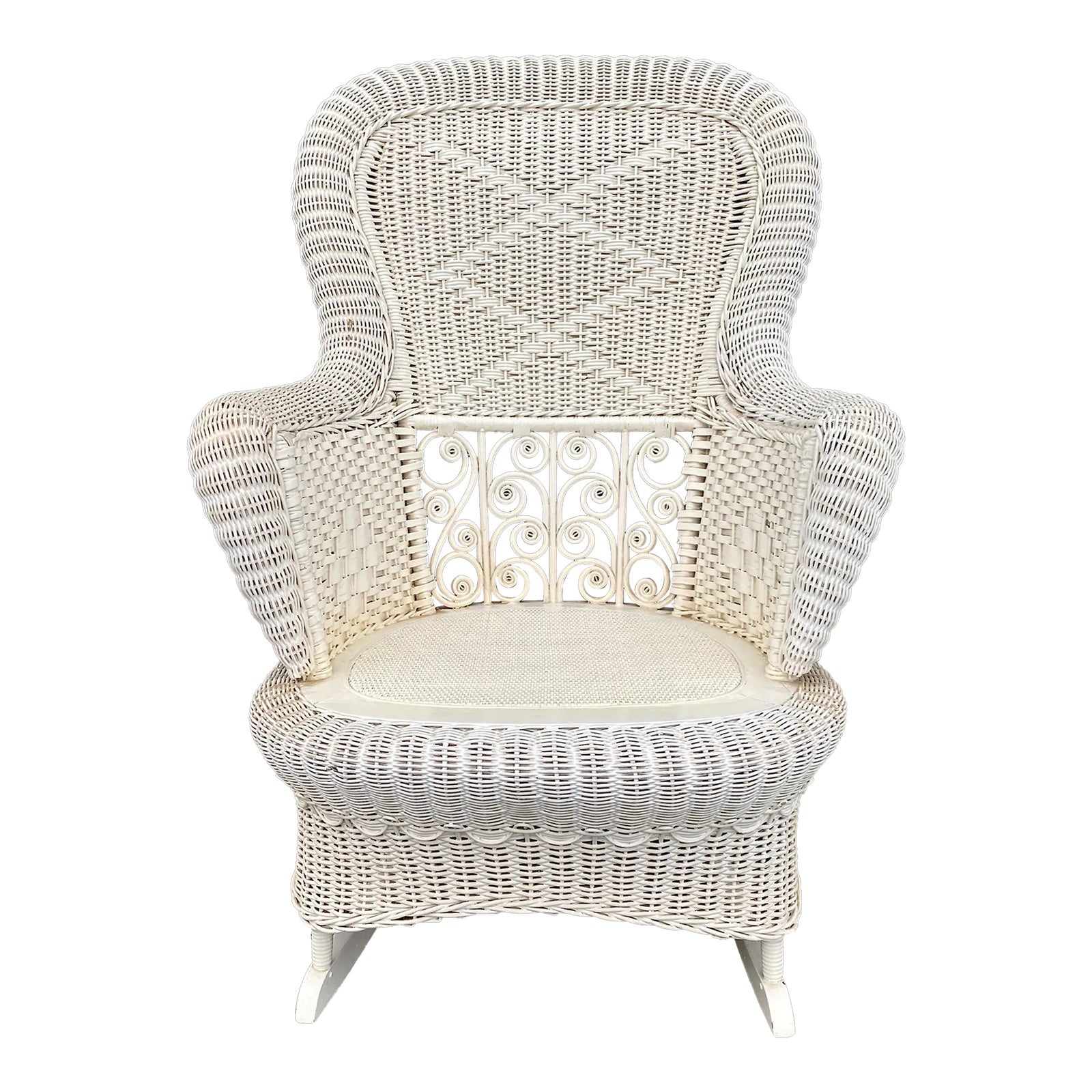 Victorian Wicker Rocking Chair | Chairish