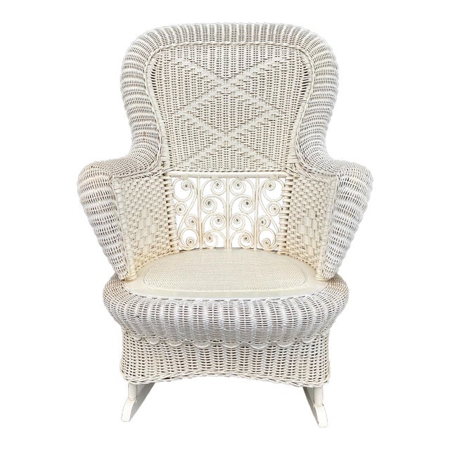 Victorian Wicker Rocking Chair | Chairish