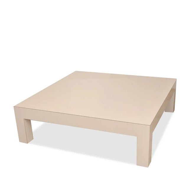 Modern Laminate Parsons Coffee Table | Chairish