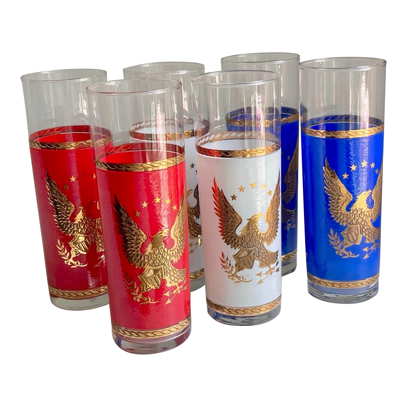 Vintage 1976 Commemorative Bicentennial Libbey Collins Glasses - Set of ...