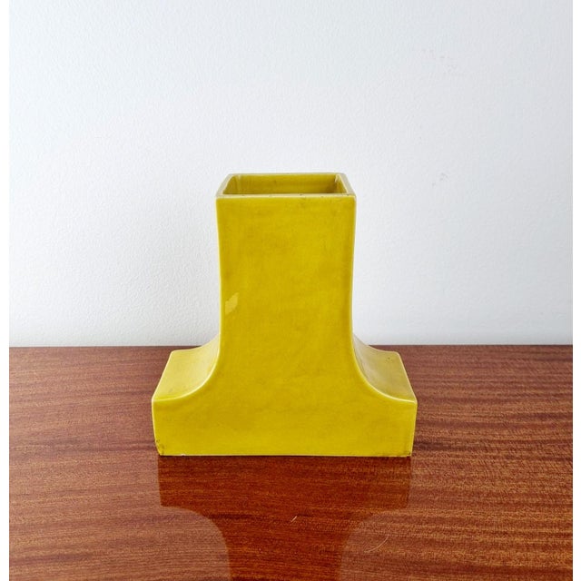 Mid-Century Modern Ceramic Vase in Mustard Color by Antonio Zen, 1970s ...