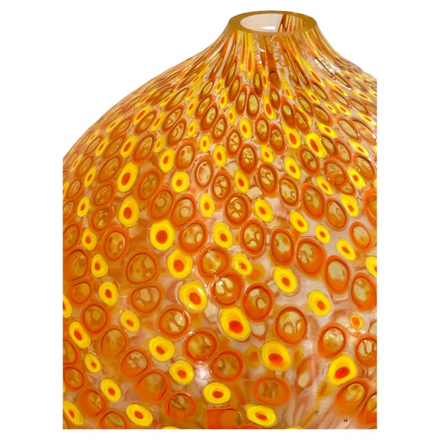 Monumental Stephen Rolfe Powell Orange & Yellow Murrine Glass Sculpture ...
