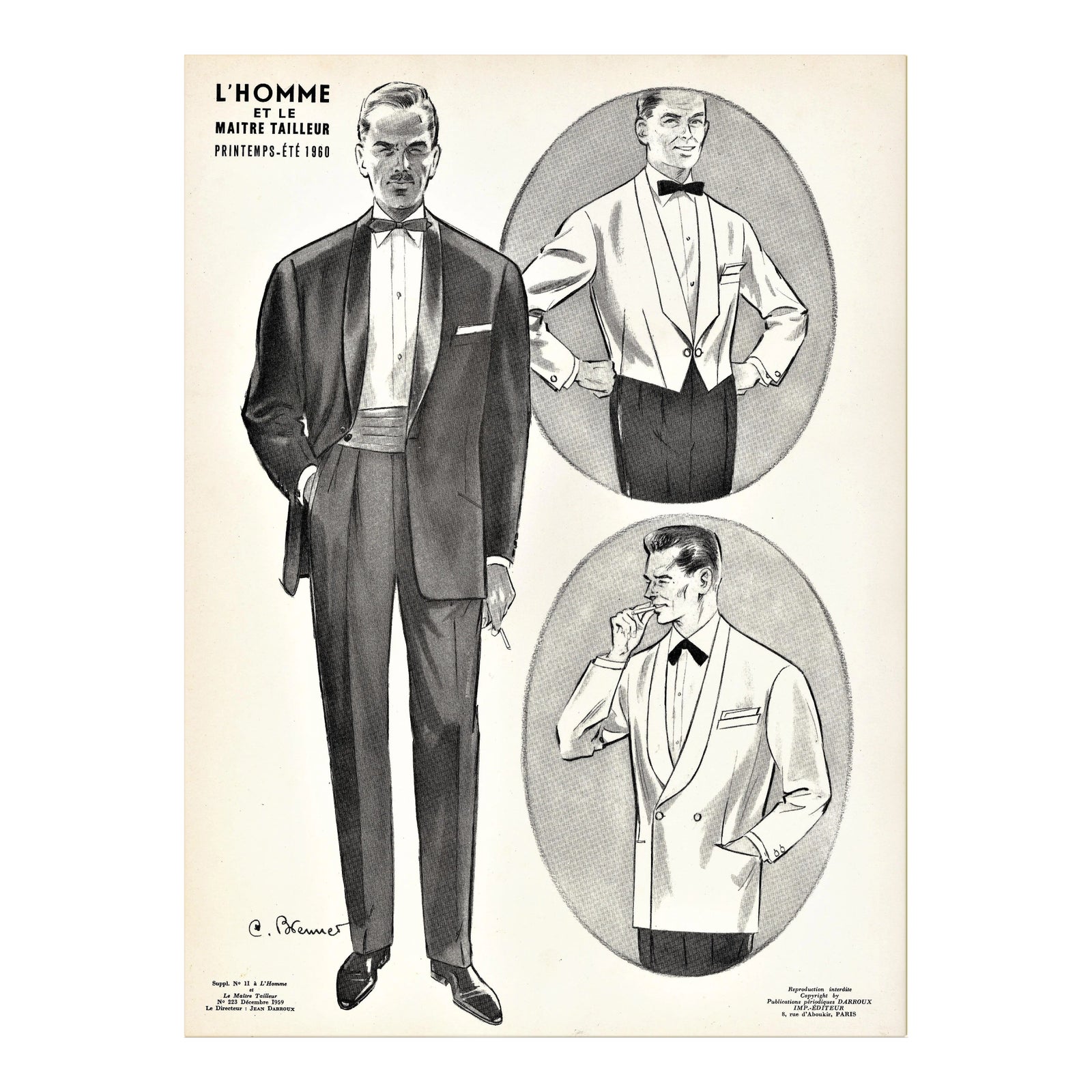 Mid-Century Men's Fashion Print-Tuxedos & Formal Wear | Chairish