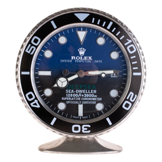 Oyster Perpetual Deepsea Submariner Desk Clock from Rolex | Chairish