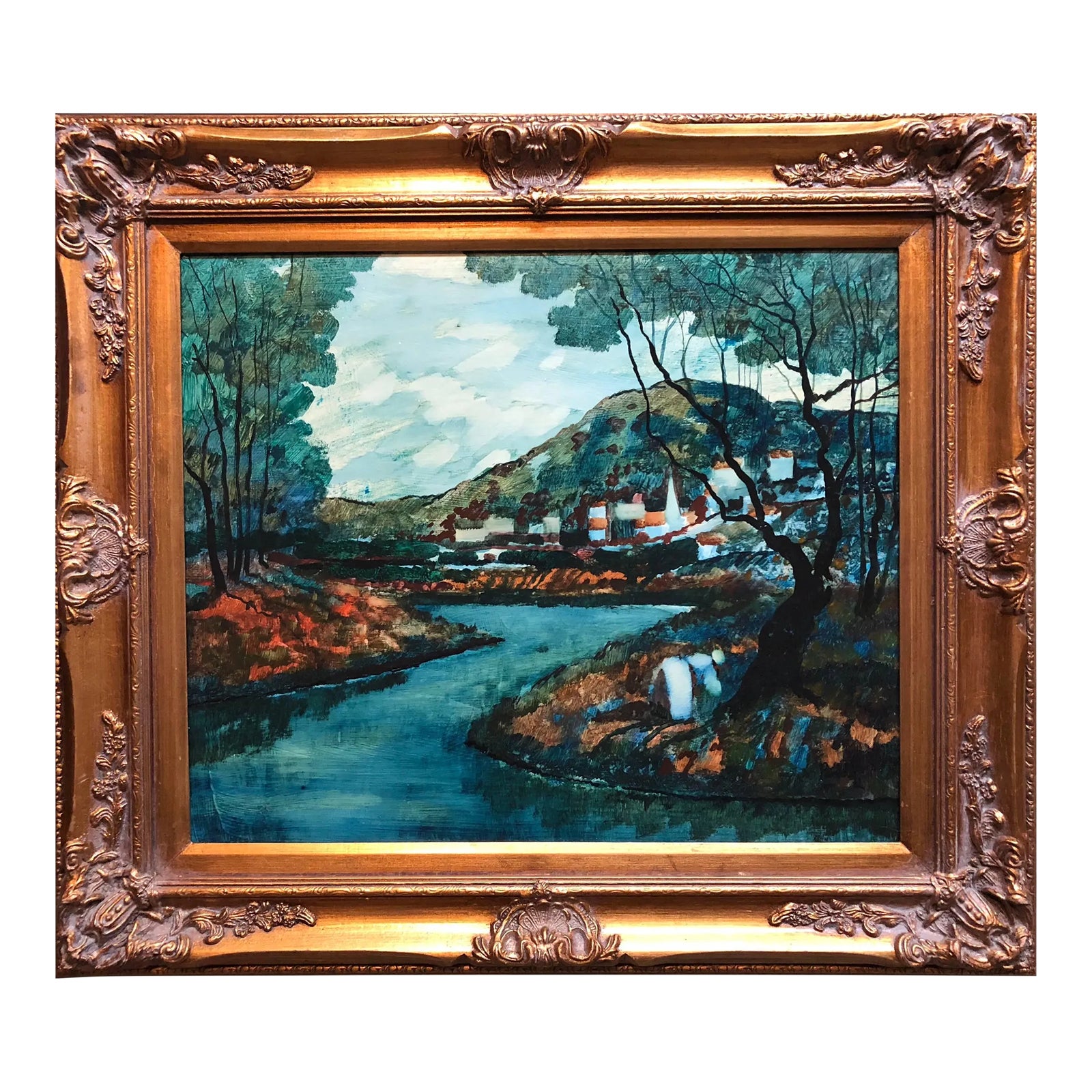 Donald Roy Purdy, Modernist Landscape Oil Painting | Chairish