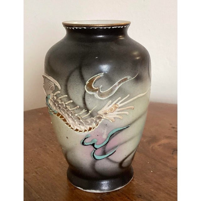 1940s Japanese Porcelain Moriage Dragonware Vase Dragon | Chairish