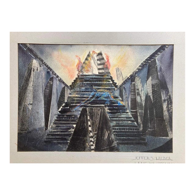 Late 20th Century Original Lane Halteman Stage Design Watercolor ...