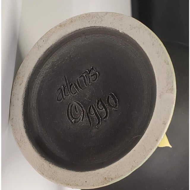 1990s Original Adama Ceramic Frog Vase | Chairish