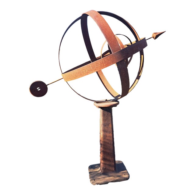 Large Iron Garden Armillary | Chairish