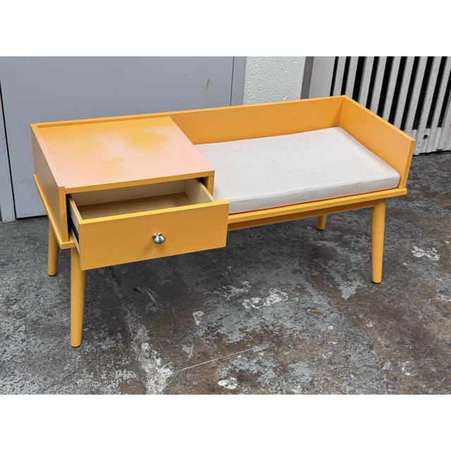 Hartnett Yellow Entryway Bench | Chairish