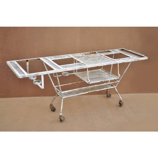20th Century Industrial Steampunk Rolling Bar Cart | Chairish