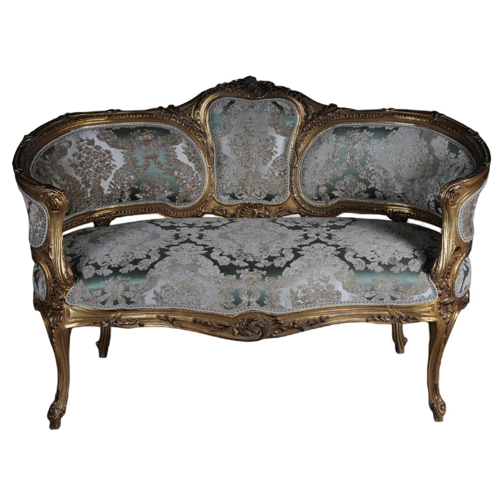 Vintage Rococo Beech Sofa | Chairish