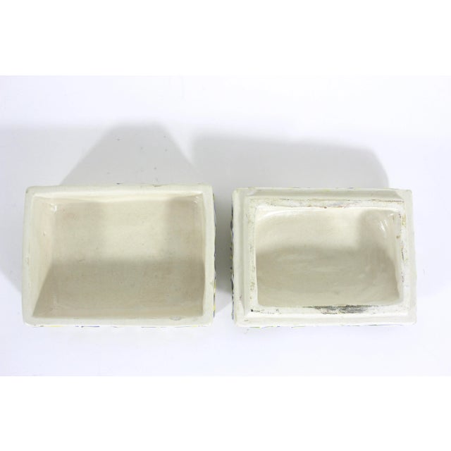 Vintage Italian Signed Hand Painted Ceramic Box | Chairish