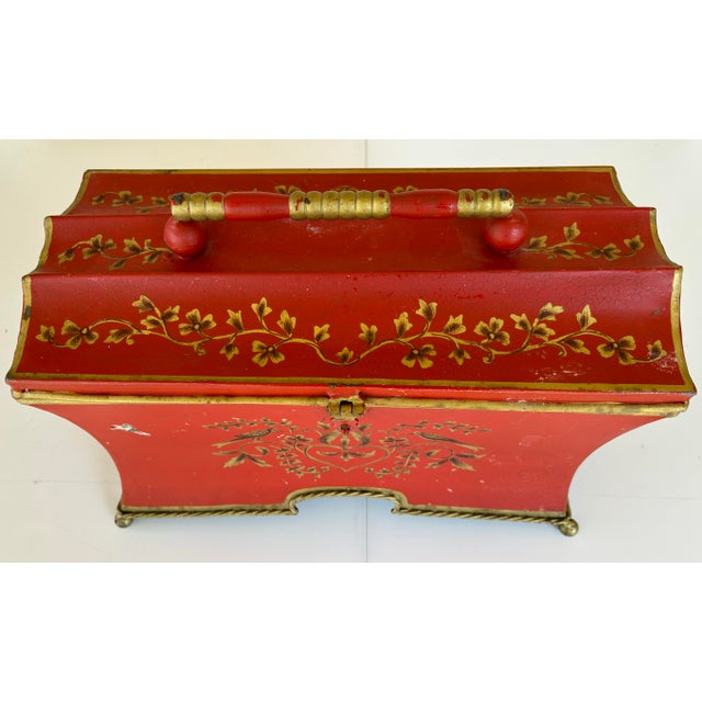 Vintage Metal Indian Tole Box | Chairish