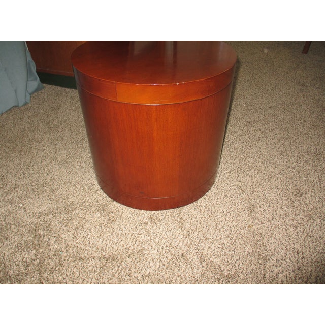 1970s Mid Century Paul Mayen for Habitat Intrex Walnut Drum Table ...