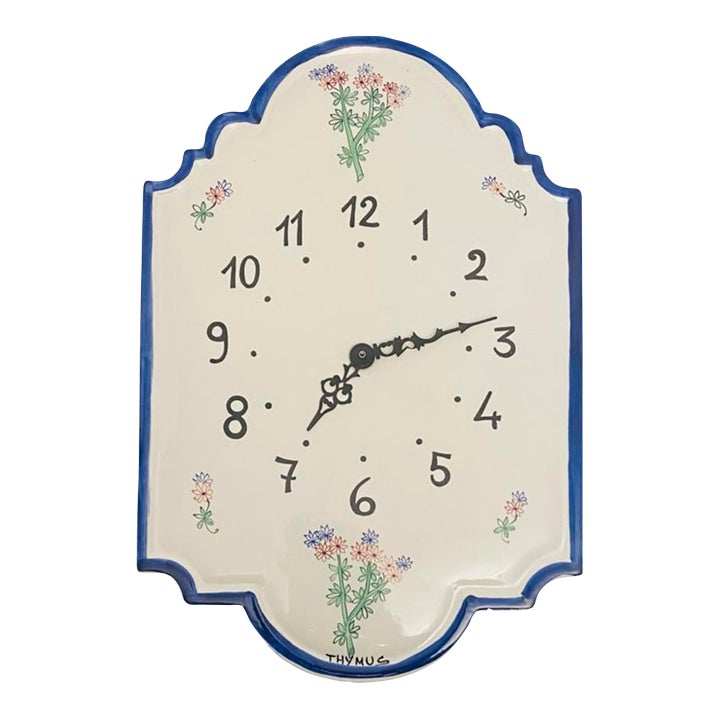 Vintage Williams-Sonoma Hand Painted Porcelain Wall Clock, Made in ...