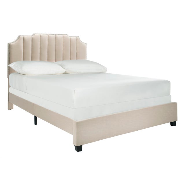 Ferguson Bed in Beige in Queen | Chairish