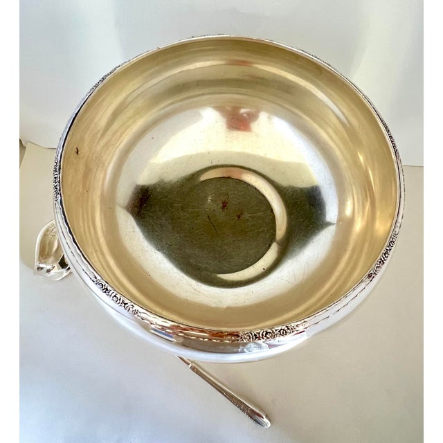 Vintage 1940s Footed Silver Plate Bowl Champagne Tub Cooler Centerpiece ...