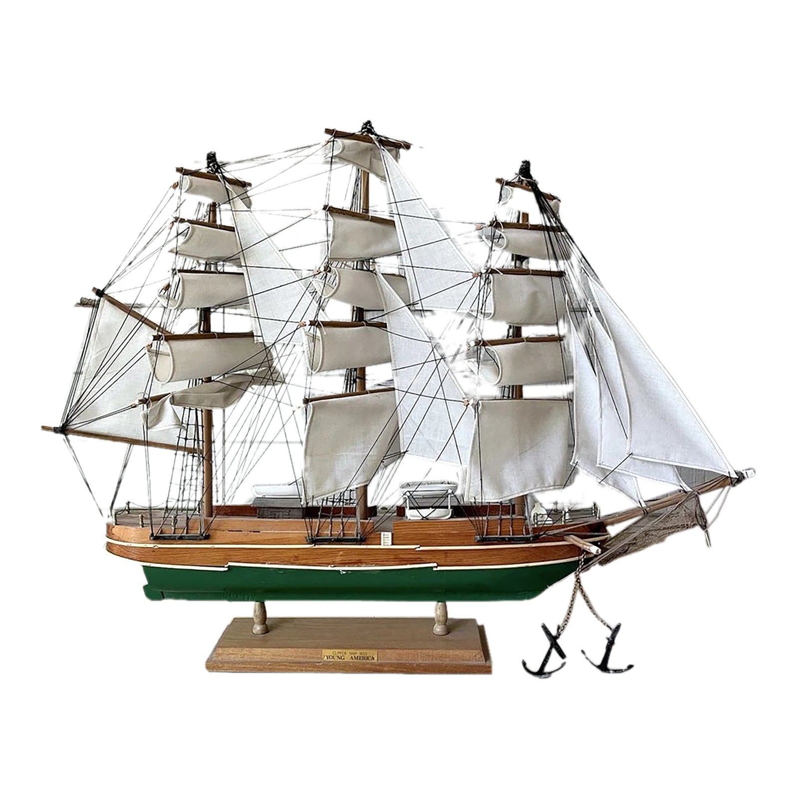 1970s Large Wooden Representation Handmade 1853 Young America Replica ...