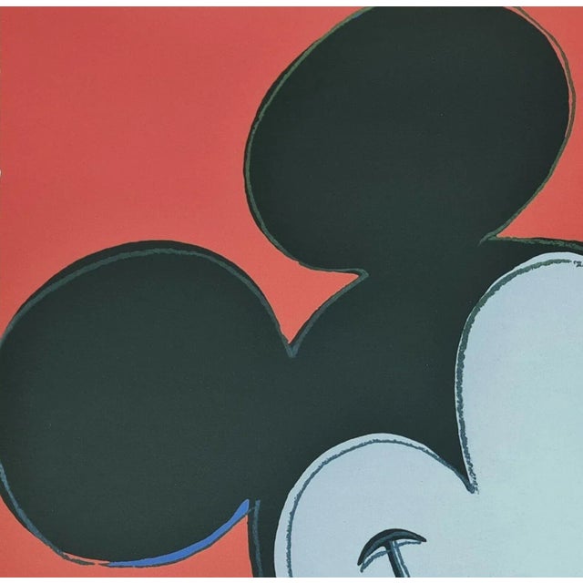 Vintage After Andy Warhol Mickey Mouse Lithograph Numbered and Signed on Plate | Chairish
