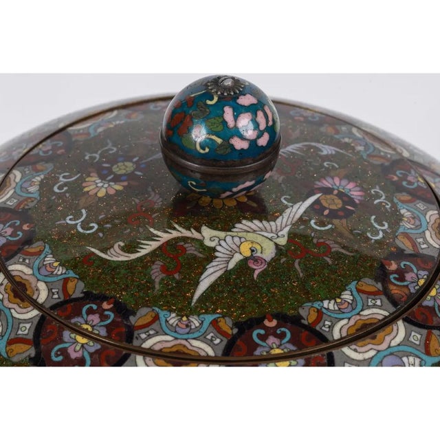 19th Century Japanese Cloisonne Enamel Covered Jar With Dragons ...