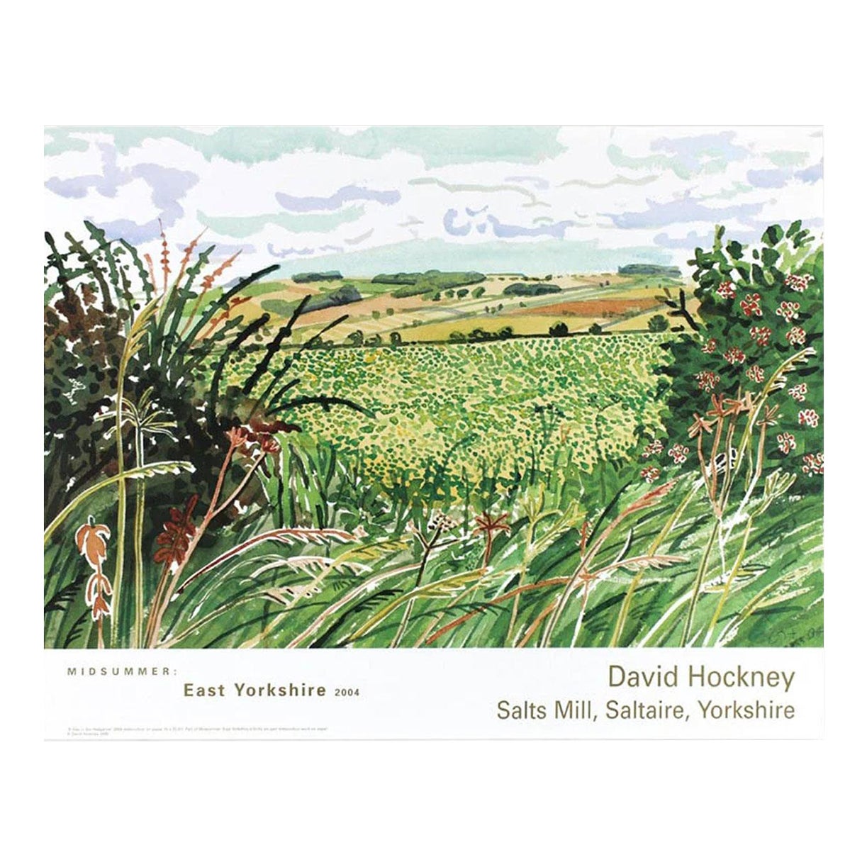 David Hockney a Gap in the Hedgerow Poster | Chairish