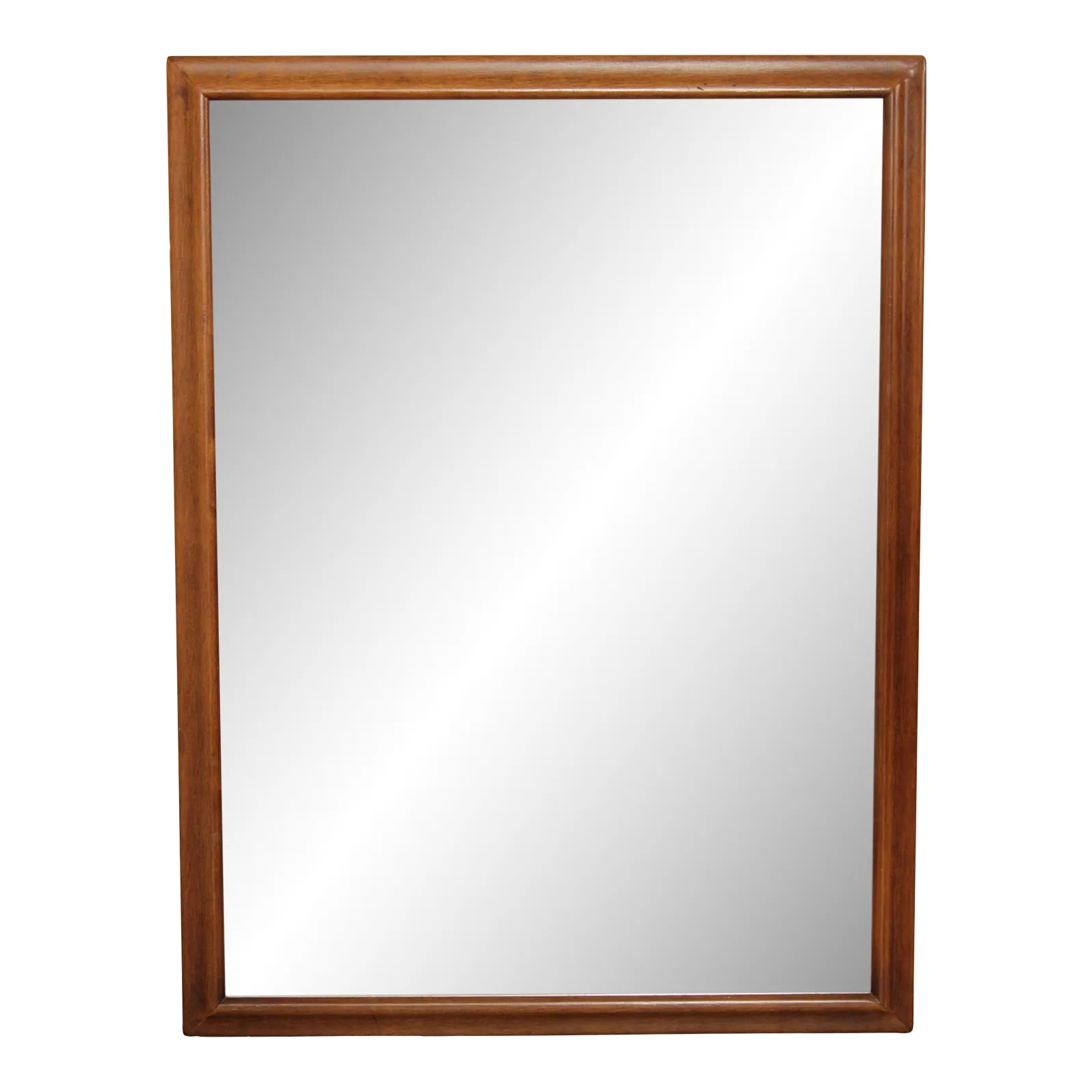 1960s Mid-Century Modern Walnut Frame Mirror | Chairish