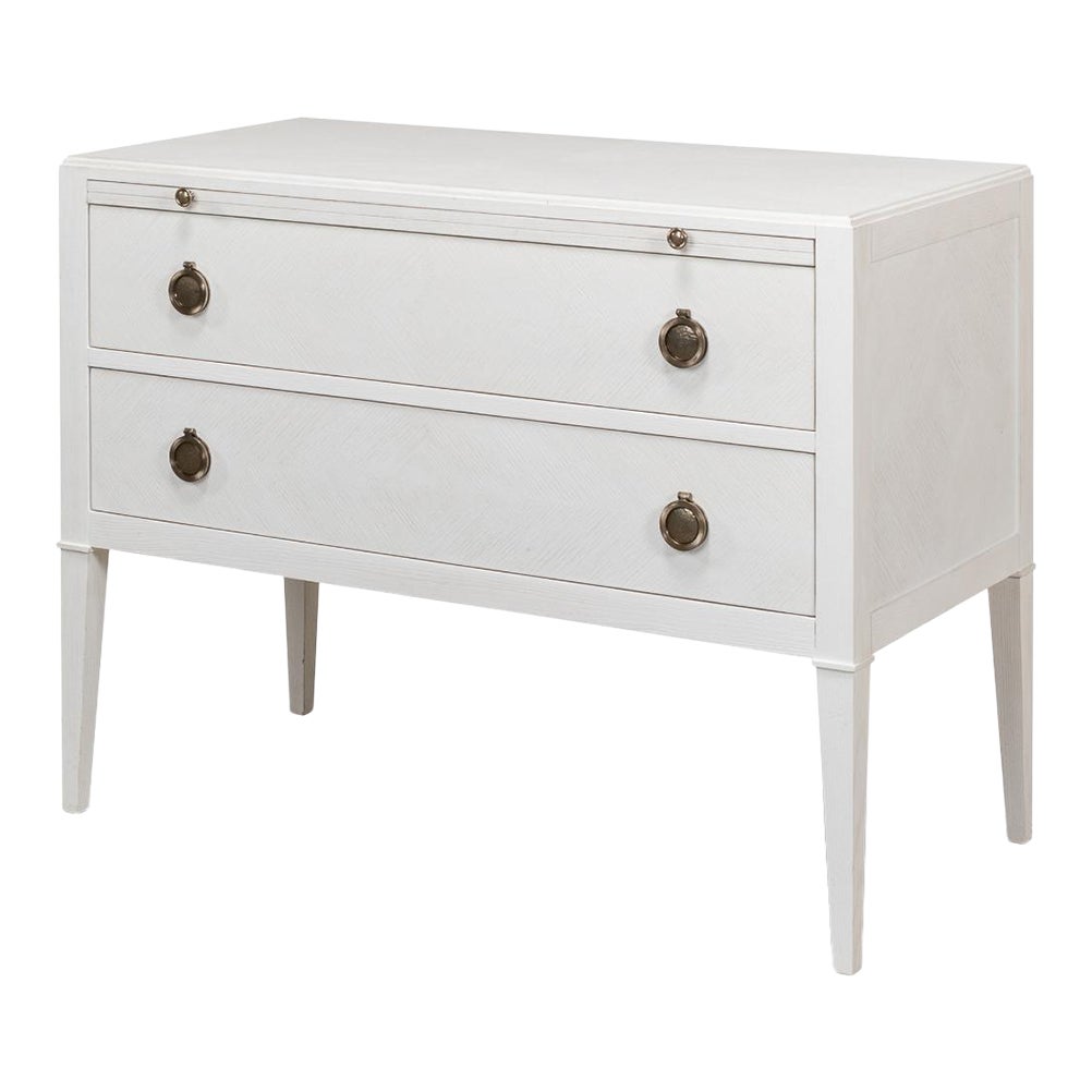 Transitional Painted Oak Dresser - Working White | Chairish