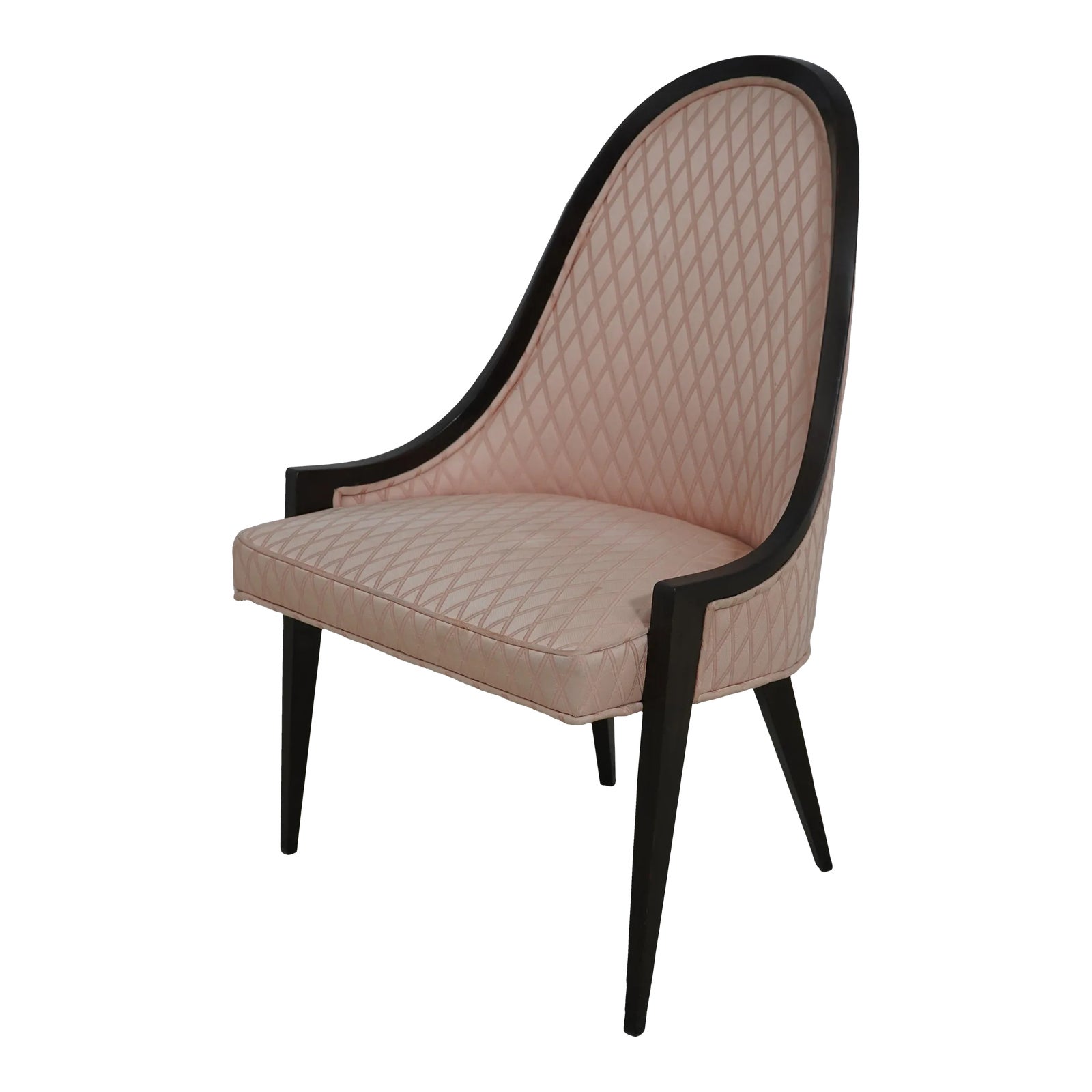 Mid Century Modern Spoon Back Upholstery Chair | Chairish