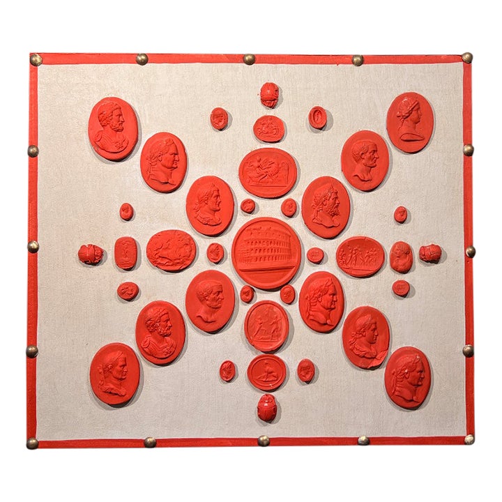 #1010 Grand Tour Revival Neoclassical Vintage Red Plaster Cast Waxed ...