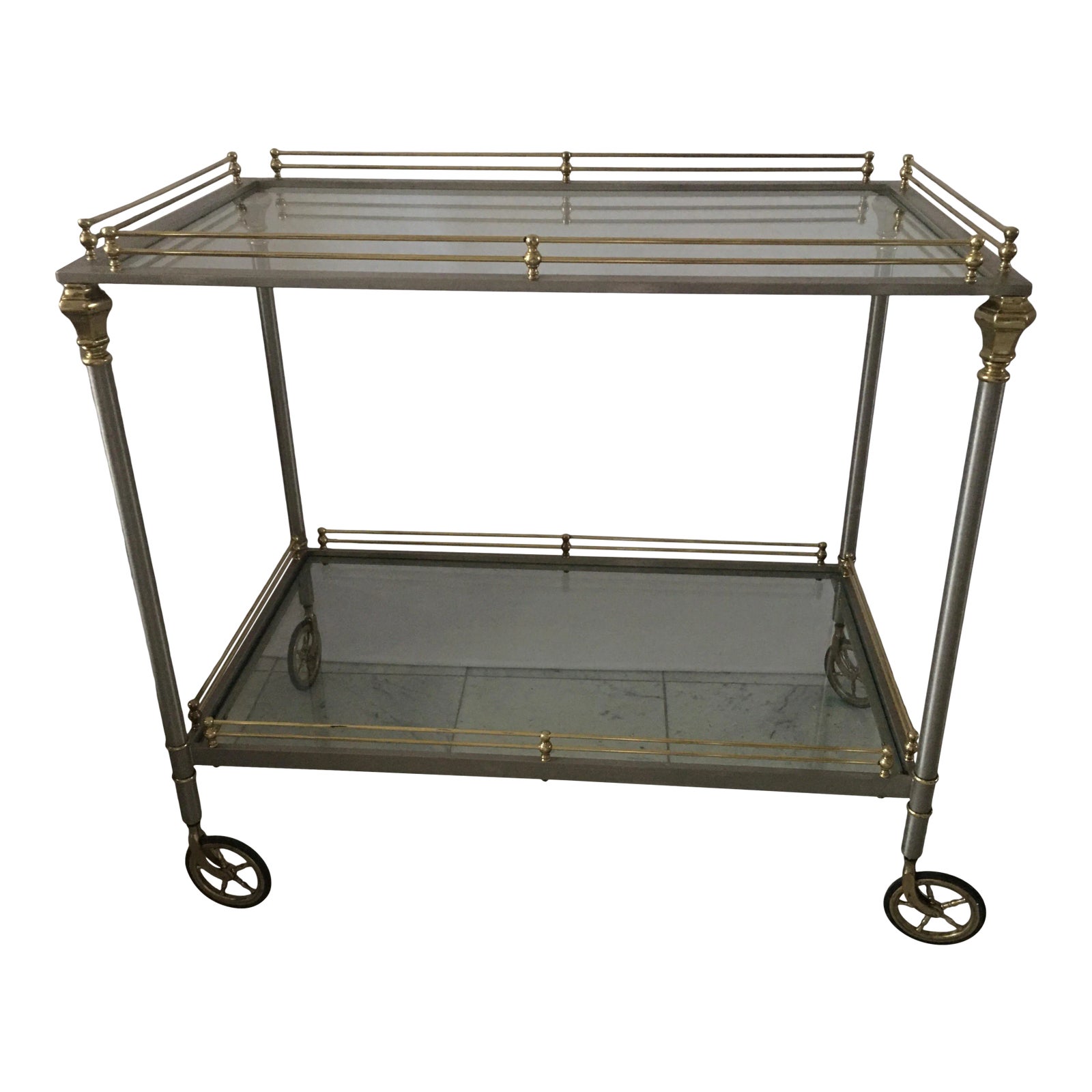 Vintage Madison Jansen Style Bar Cart/Trolley | Chairish