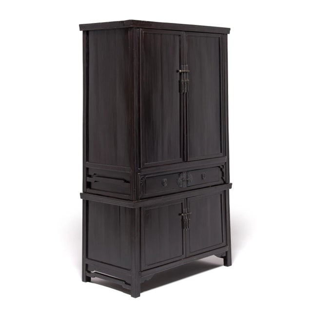 Chinese Two Piece Stacking Cabinet, Circa 1850 | Chairish