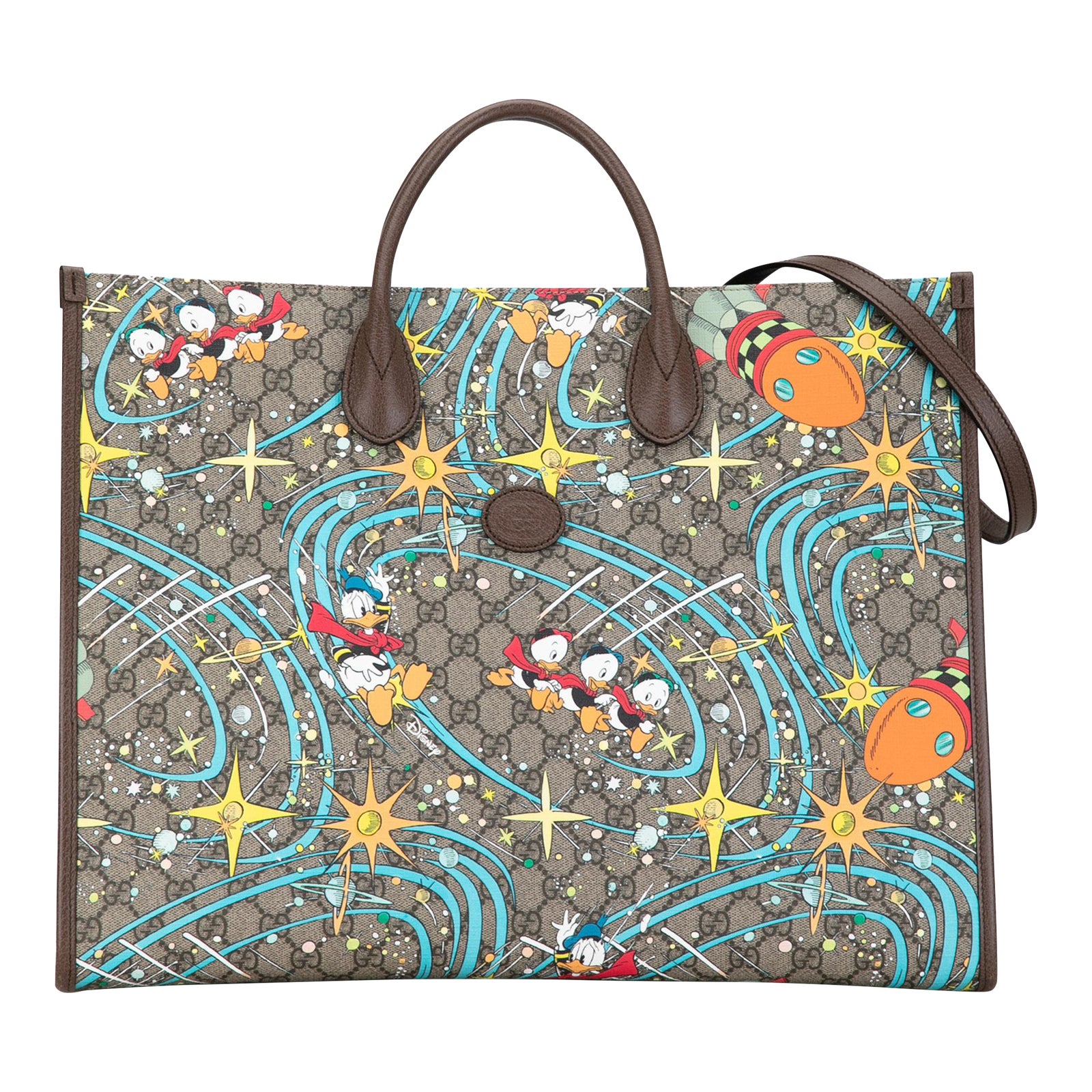 Gucci X Disney Gg Supreme Donald Duck Satchel | Chairish