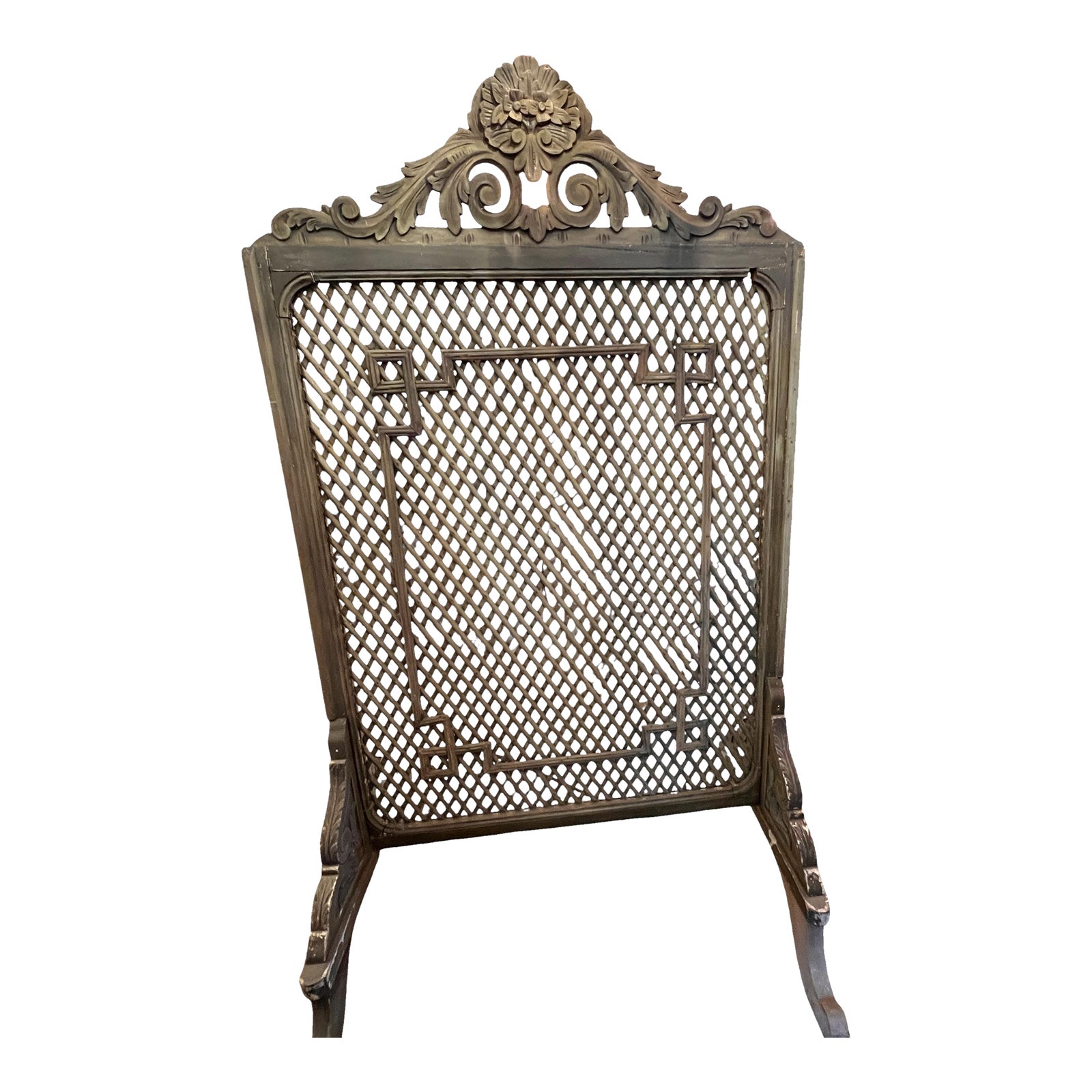 Antique French Garden Trellis Standing Screen | Chairish