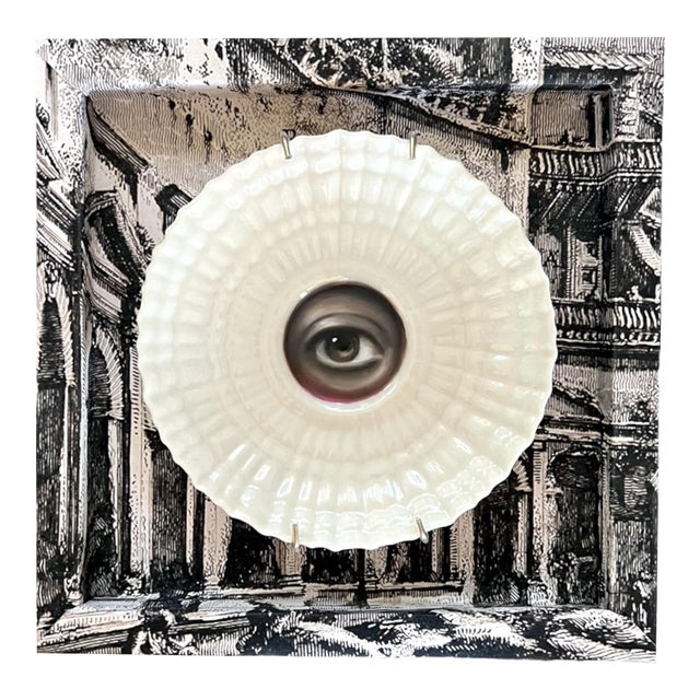 No. 2087 Lover's Eye Painting on an Irish Belleek Shell Plate by ...