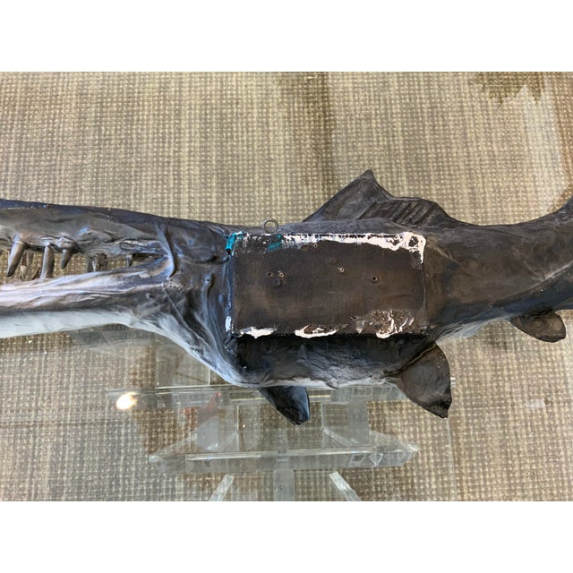 Blue Barracuda Sculpture | Chairish