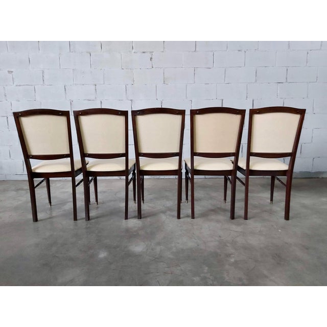 Vintage Danish Mid-Century Modern Square Back Dining Chairs - Set of 5 ...