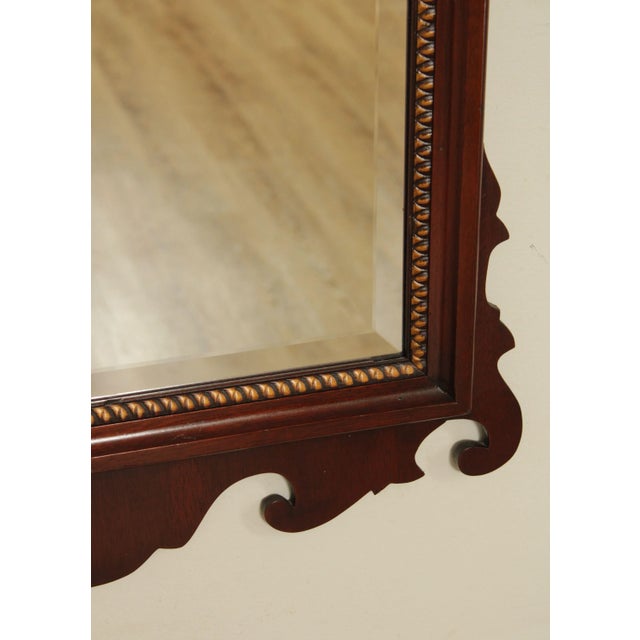 Chippendale Style Vintage Mahogany Gilt Shell Carved Wall Mirror | Chairish
