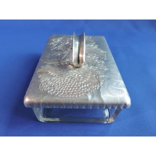 Vintage 1940's New Martinsville Glass Cigarette Box With Metal Lid ...
