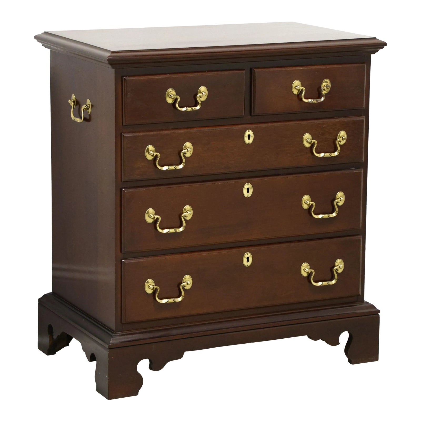 Link-Taylor Heirloom Planters Solid Mahogany Chippendale Bedside Chest ...