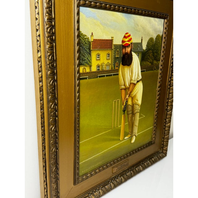 Late 19th Century Victorian British Oil Painting Portrait Cricketer ...