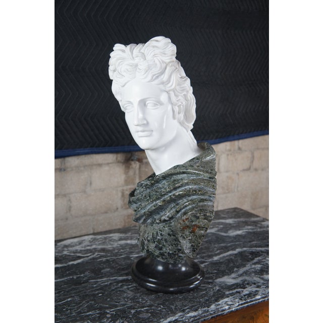 Mid 20th Century Italian School Carved Marble Two Tone Shoulder Bust ...