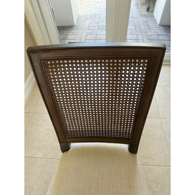 Frontgate Georgia Cane Hardwood (Mink) With Ivory Performance Linen ...