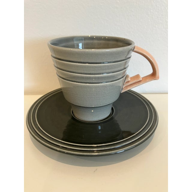 Rare 1984 Hand Signed Michael Lambert Art Deco Inspired Cups and Saucer ...