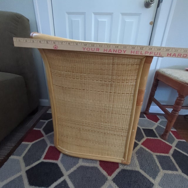 Mid 20th Century Wicker Chair With Hamper Storage Light Color Bentwood ...