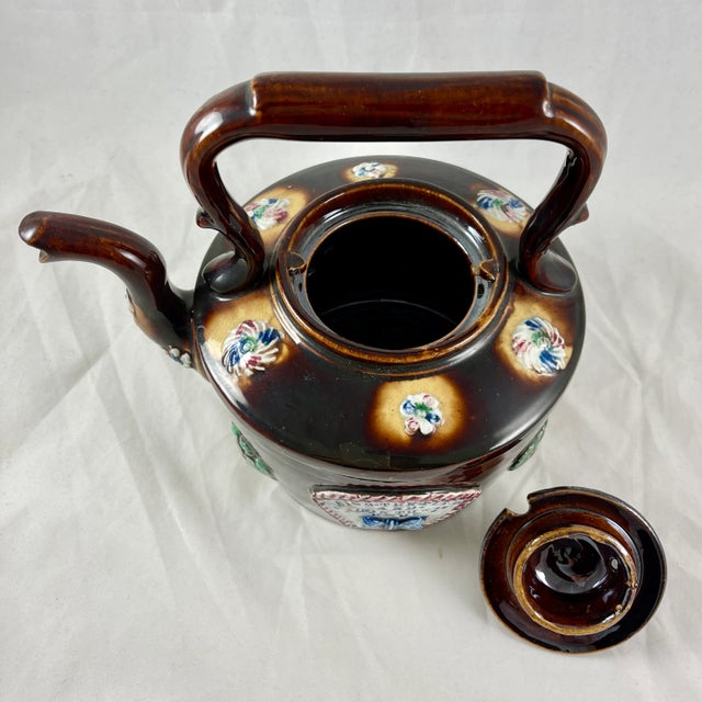 English Measham Bargeware Blue Ribbon Teetotaler Temperance Motto Tea ...